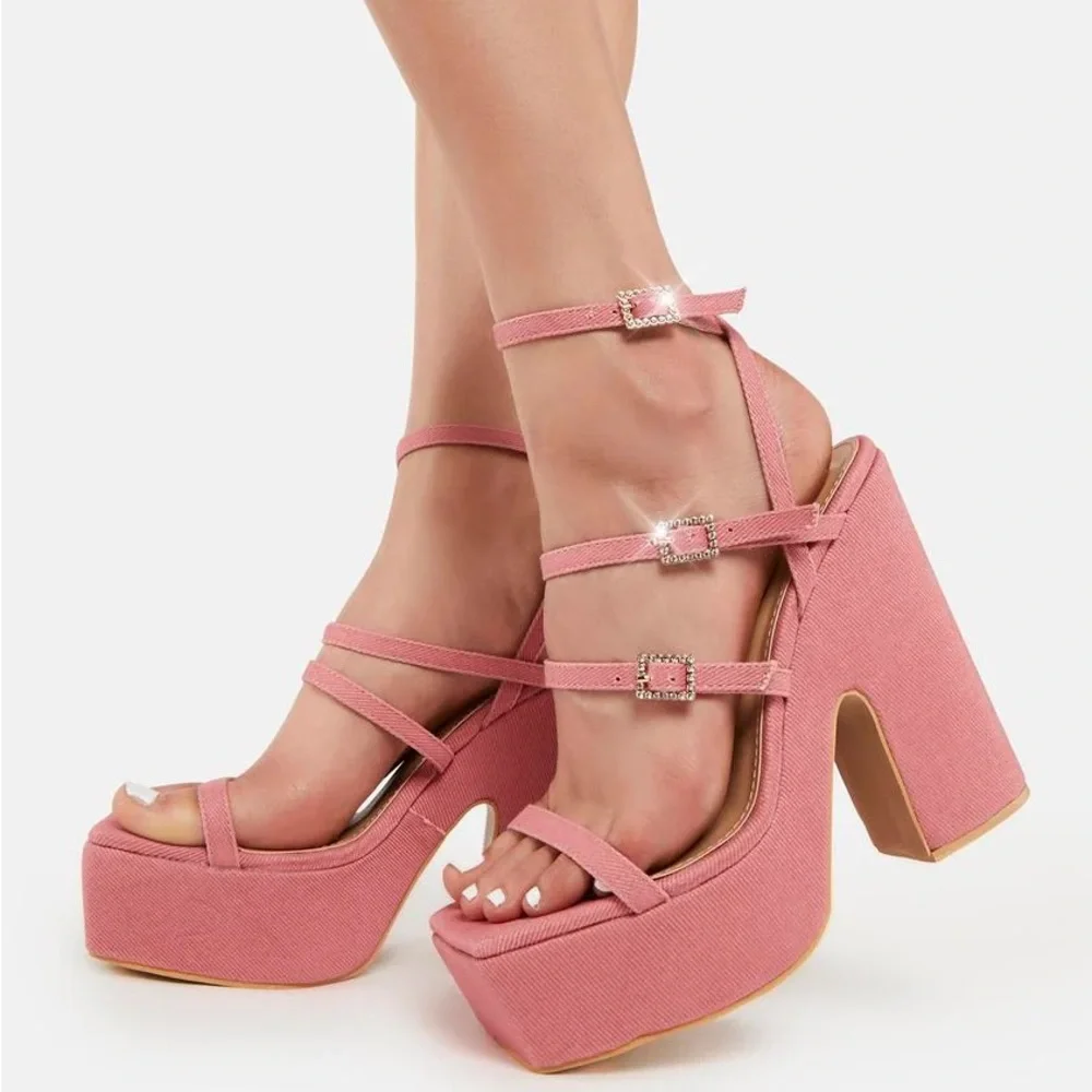 Privileged | Shoes | Lemon Drop By Privileged Pink Raine Platform Heels ...